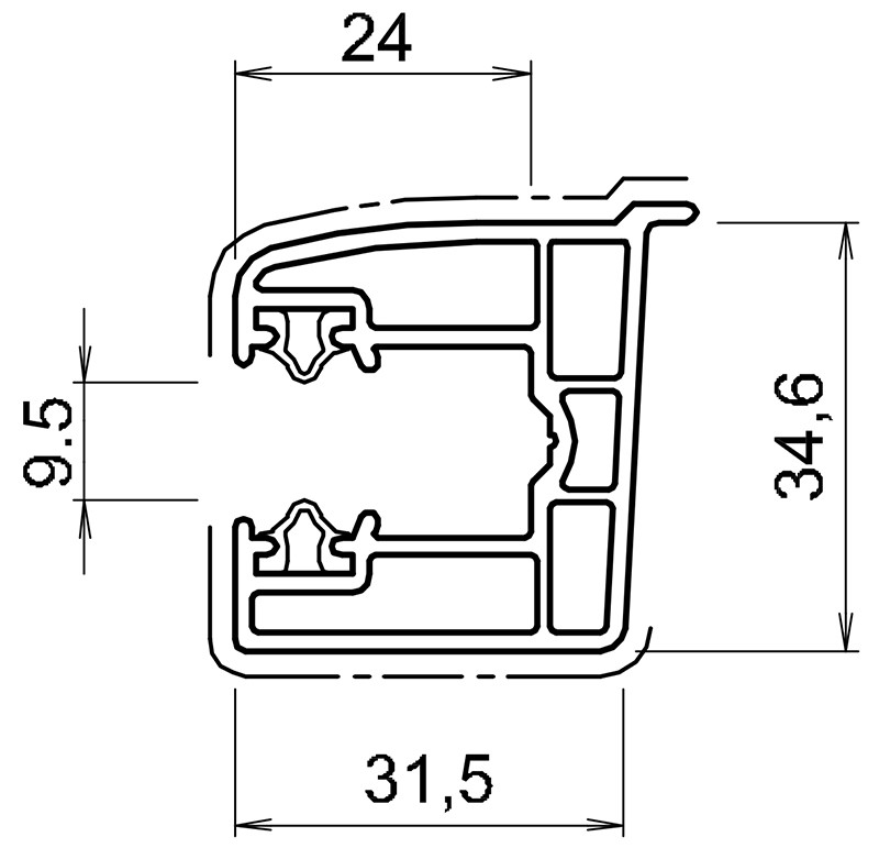 Coulisse pour volet roulant pvc