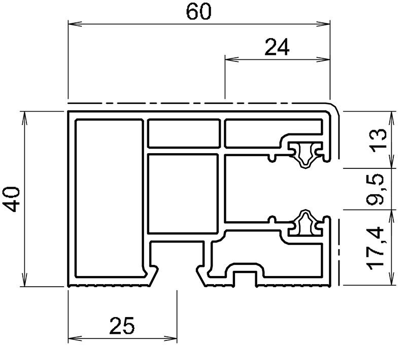 Coulisse pour volet roulant pvc